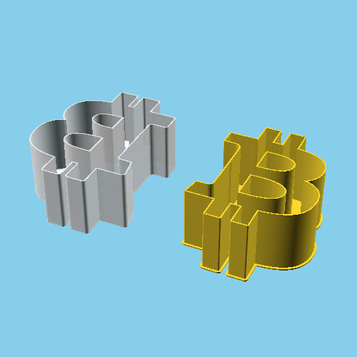 Free 3D file Bitcoin Letter Logo, nestable box (v1) 📦 ・3D printing ...