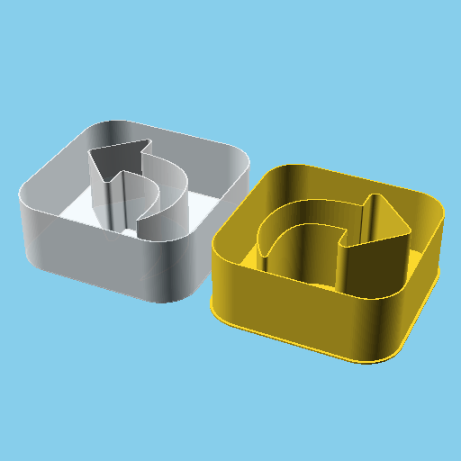 Fichier 3D gratuit Carré avec une flèche (Redo), boîte emboîtable (v1 ...