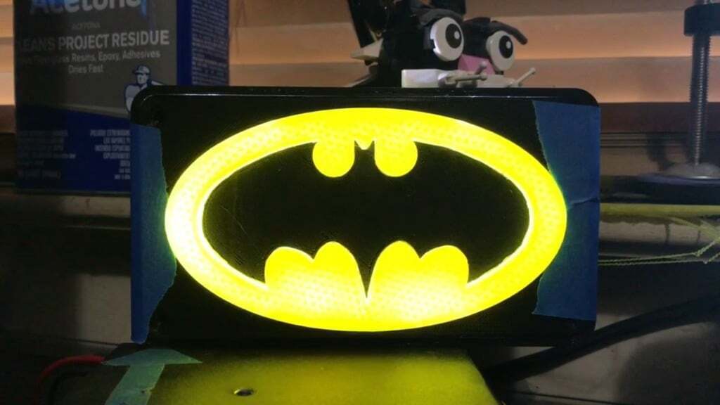 3D printed BATMAN LED Light/Nightlight・Cults