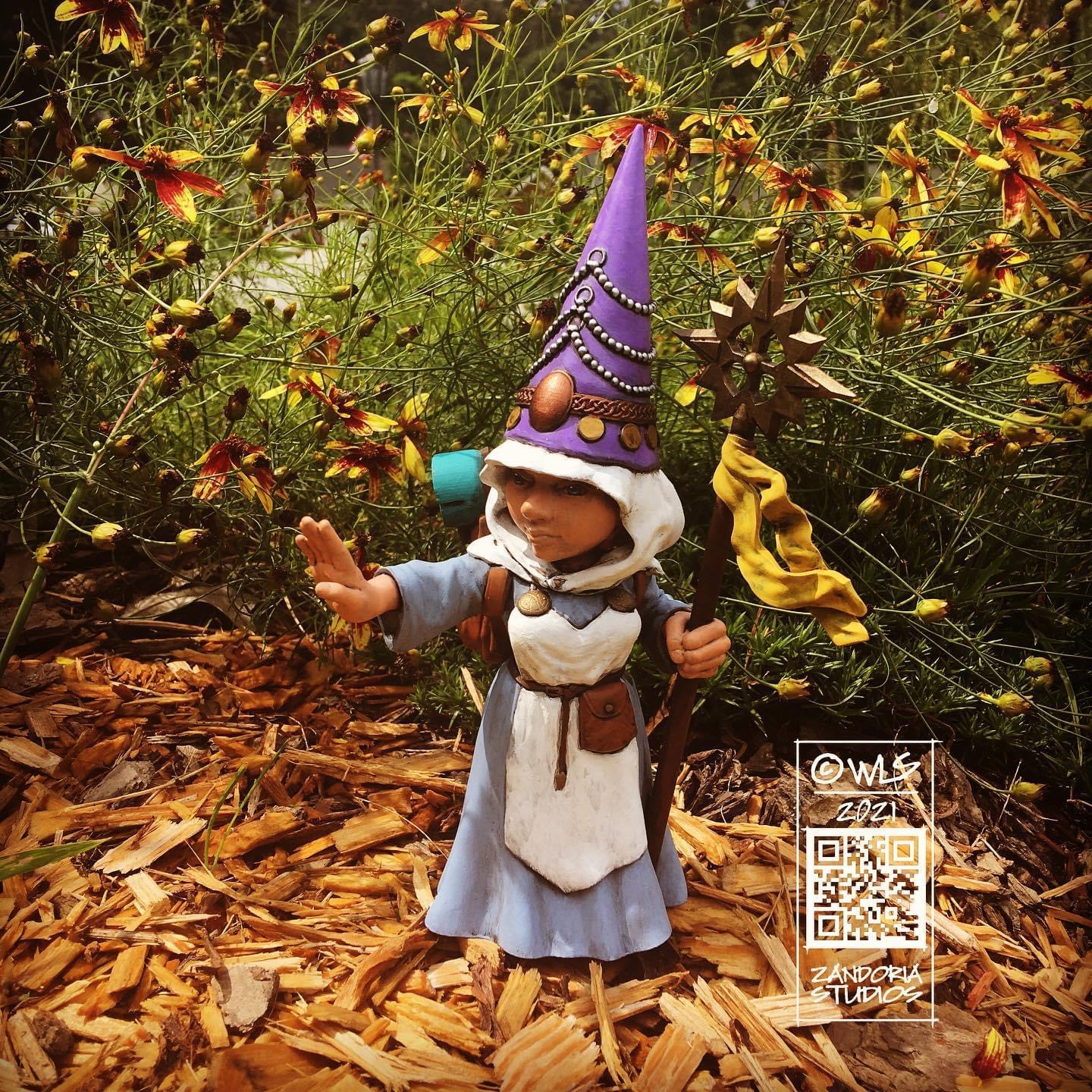 ♀️ Gnomess Cleric, female gnome Tabletop RPG miniature or garden gnome ...