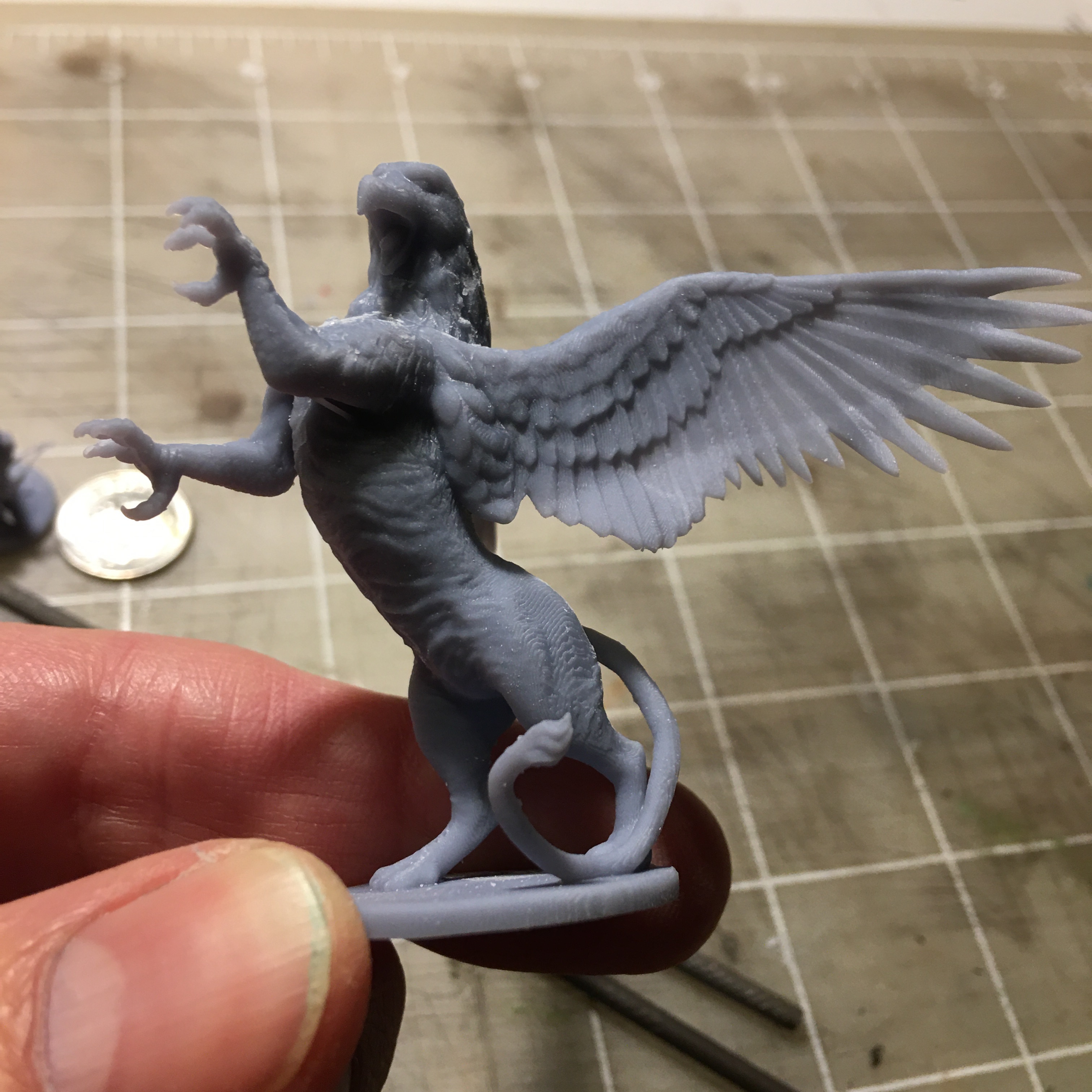 🎲 Griffon Rampant, Fantasy Tabletop RPG Miniature・ STL File for 3D ...