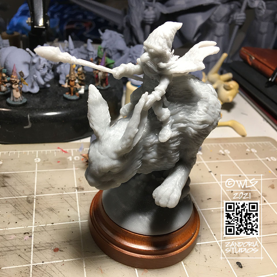 STL file Gnome Rabbit Rider, Fantasy Tabletop RPG Miniature or Figurine ...