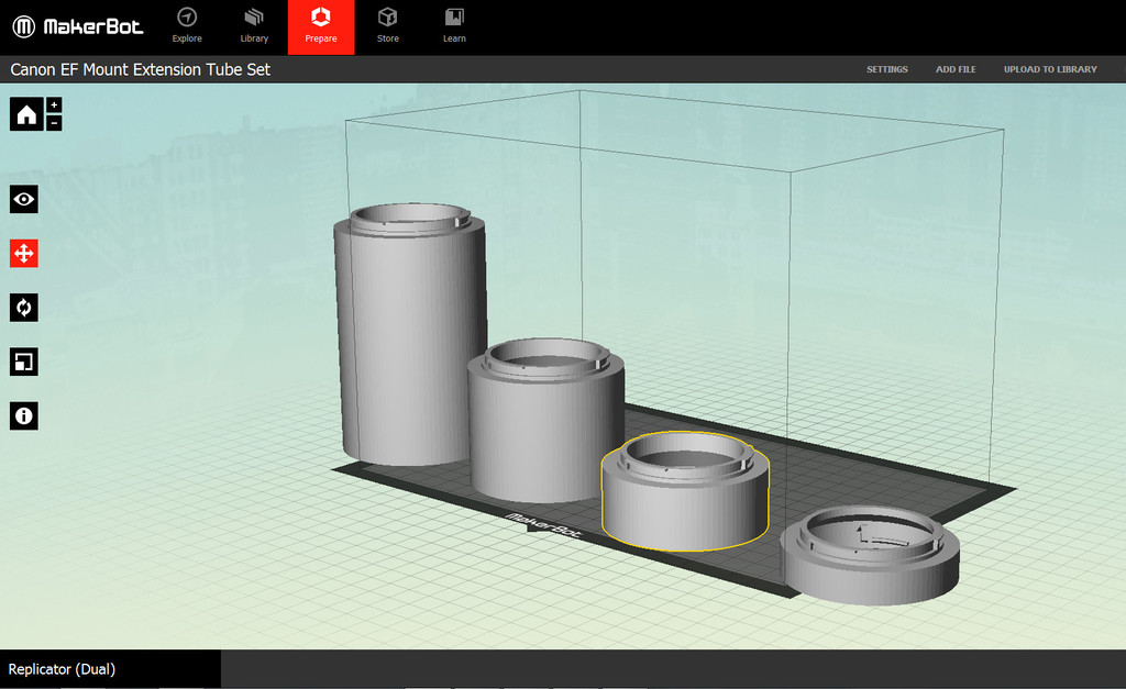 3D file F Mount Extension Tube Set 12.5mm, 25mm, 50mm, 100mm 📷 ・3D ...