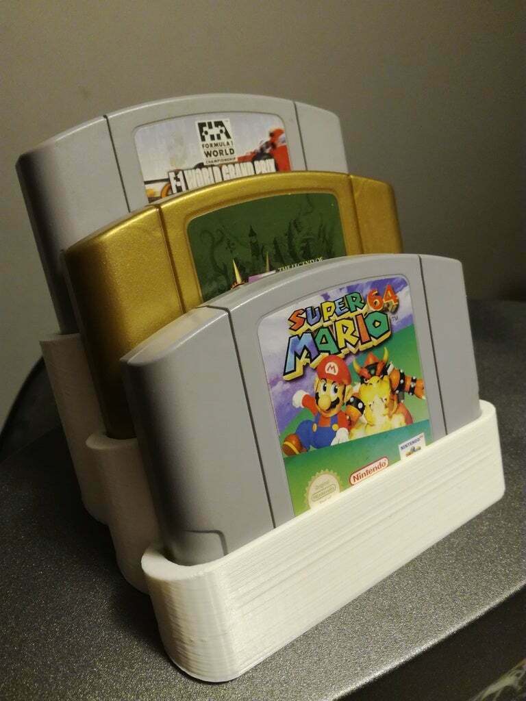 🛒 Game cart holder (SNES, N64, Gameboy/GBA, DS, NES)・Free STL File for ...