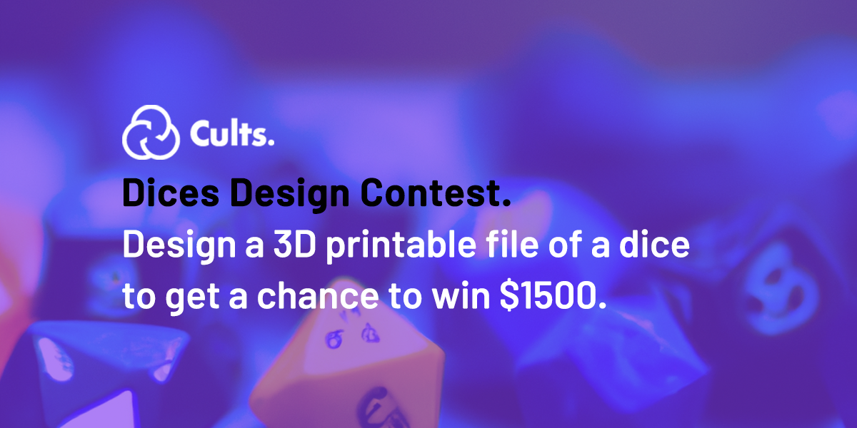 Create a 3D printable model about dice・Cults