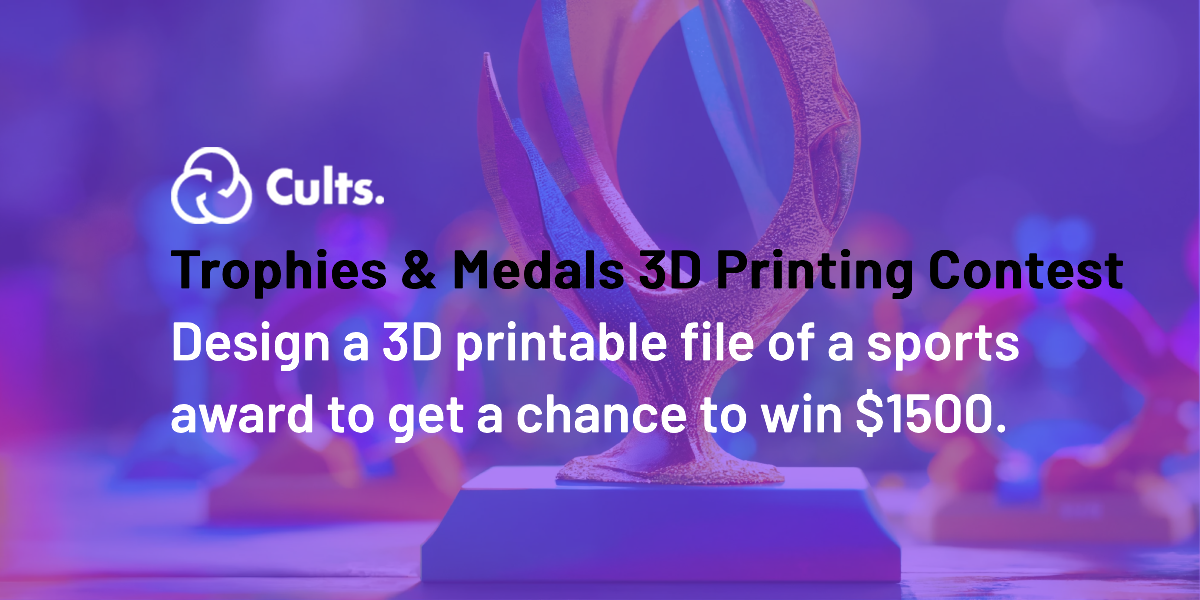 🏆 Create a 3D printable model of a trophy or medal ・Cults